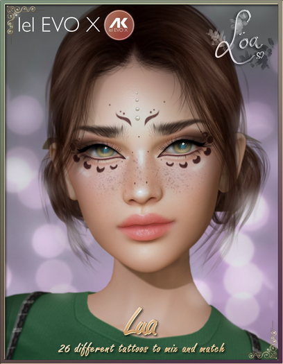 Second Life Marketplace - ::Loa:: Lua Face Paint ~LeLutka EVO X~ [BOM]
